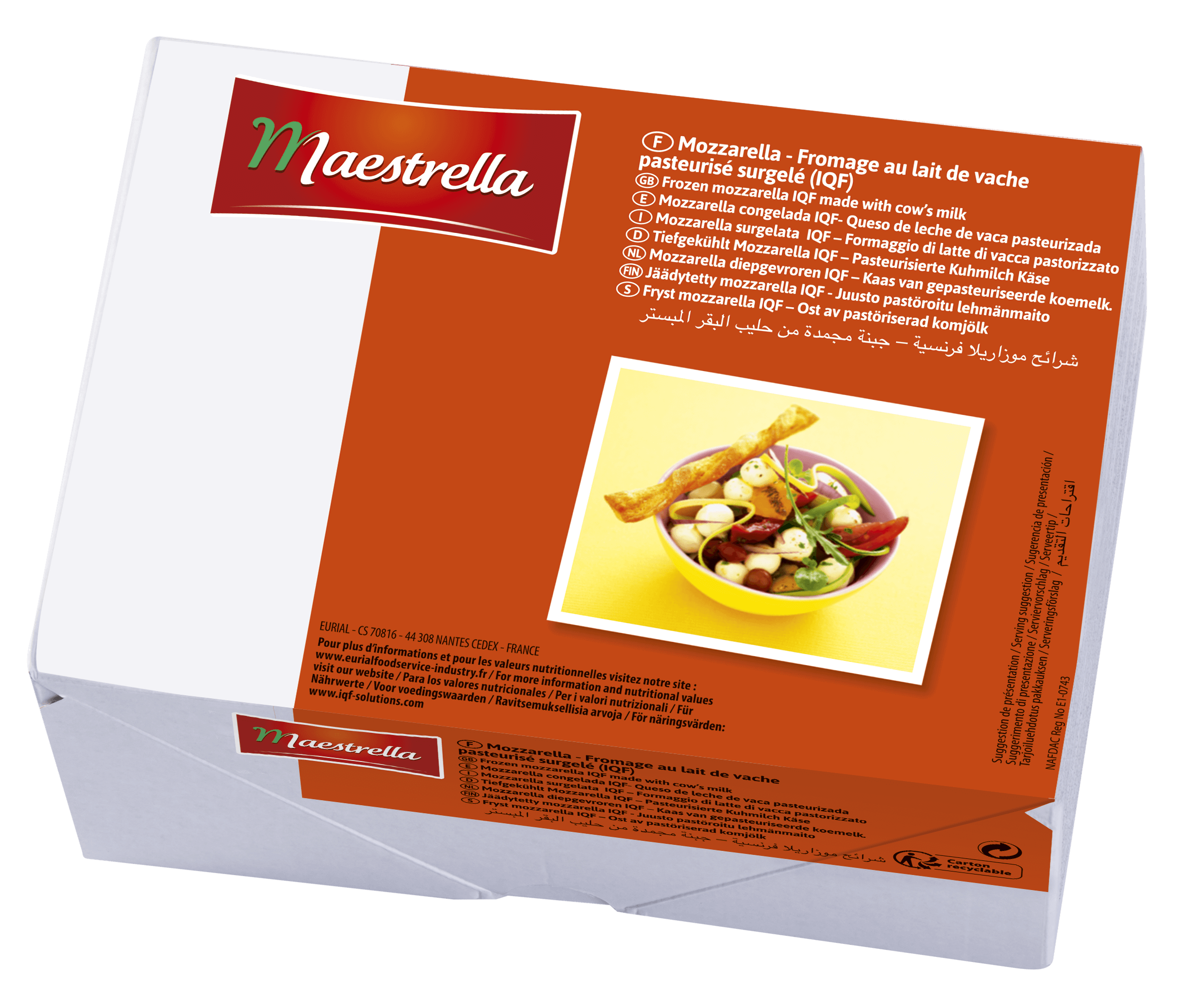 Mozzarella w kulkach IQF 1kg - Produkty profesjonalne - Maestrella